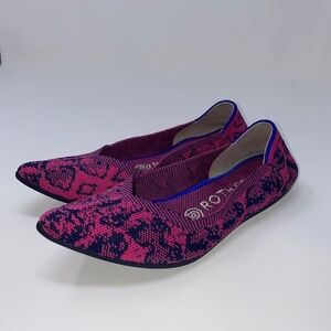 Rothy's | Shoes | Rothys Fuchsia Navy Snake Points 65 Retired | Poshmark